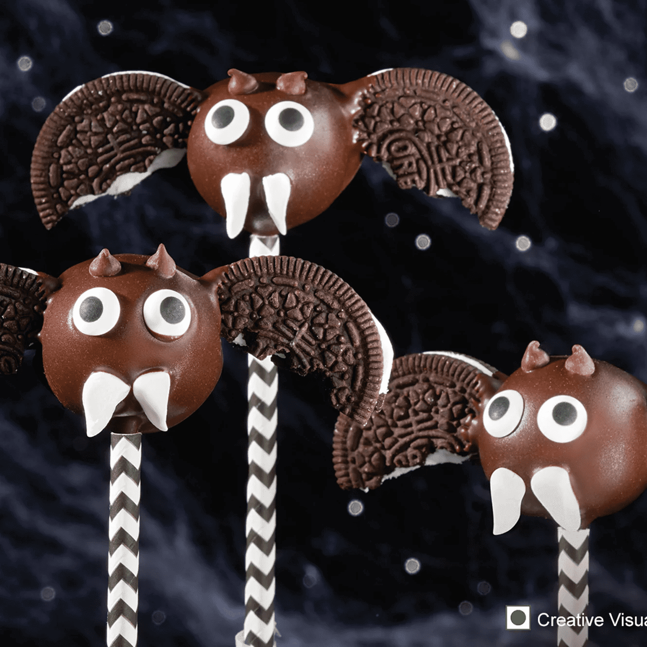 Oreo Bat Cookie Ball Pops Recipe | Desserts Corner
