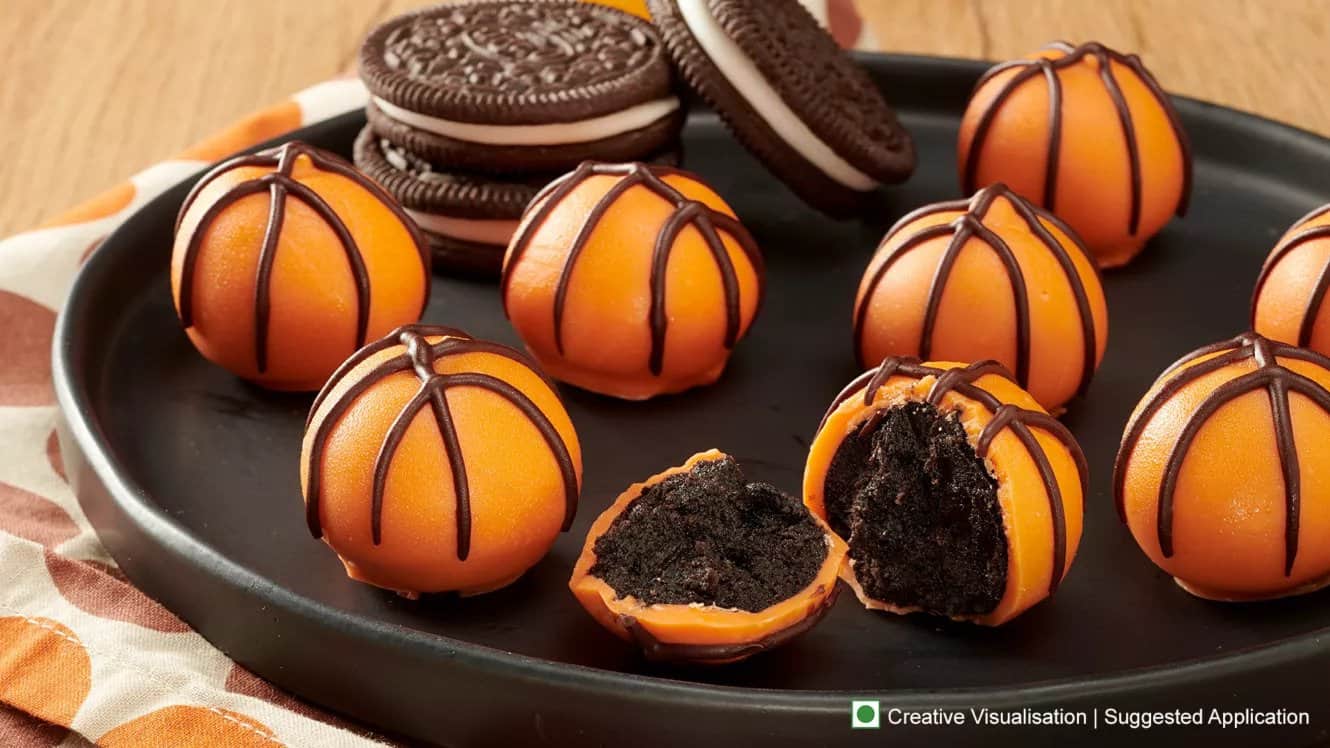 Oreo Cookie Ball Basketballs Recipe | Desserts Corner