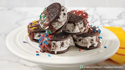Oreo Game Day Mini Ice Cream Sandwiches Recipe | Cadbury Desserts Corner
