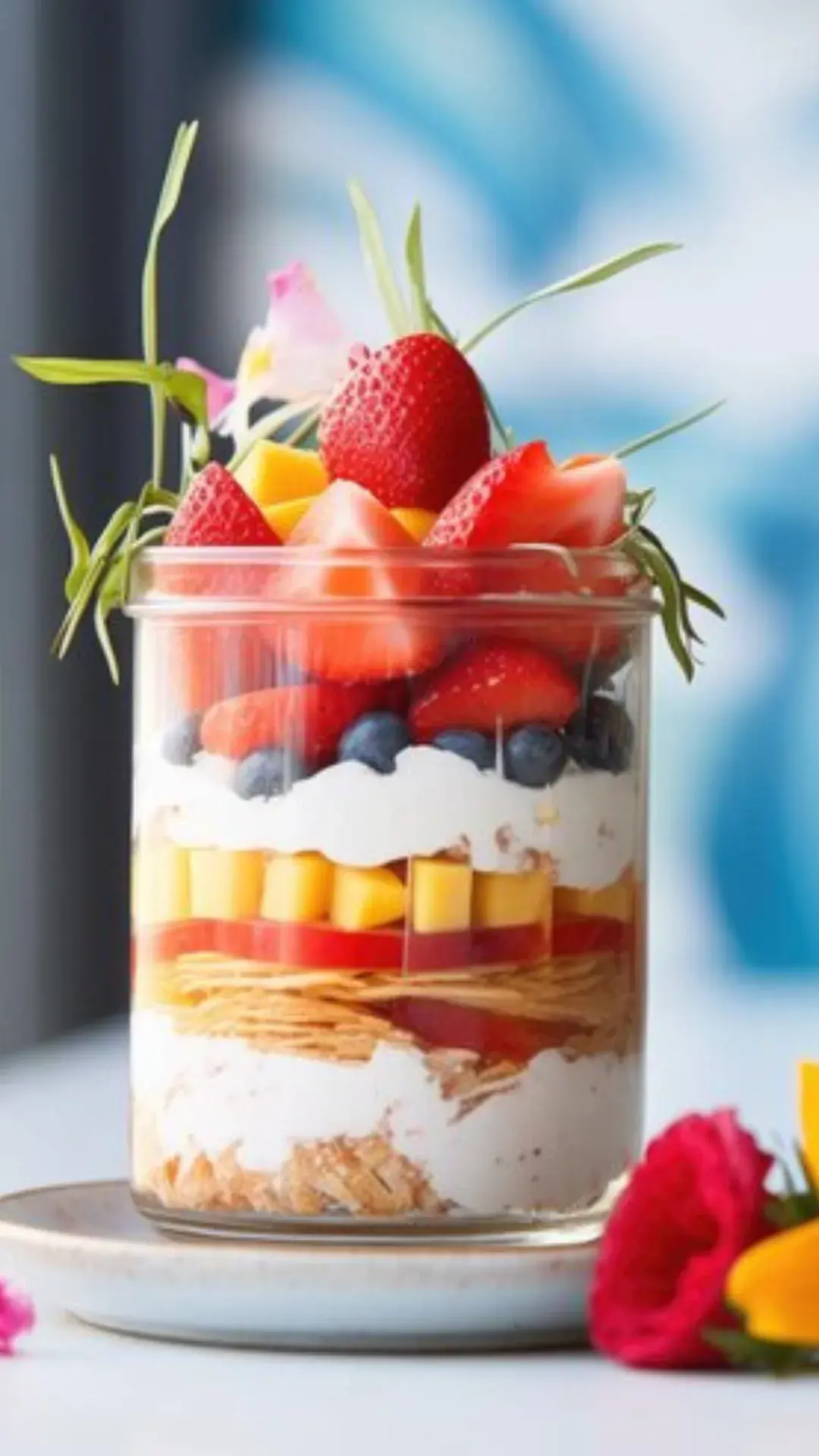 Layered Coconut Desserts For Elegant Party Plating