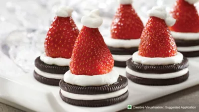 Oreo Santa Hat Cookies Recipe | Desserts Corner